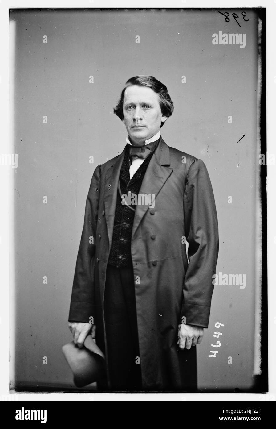 Portrait of Reverend R.M. Hatfield, a religious leader from the 19th ...