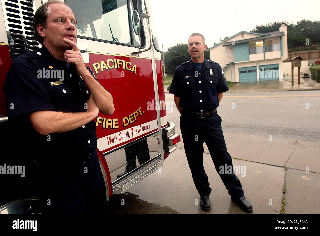 CITIES 030LH.JPG Battalion Chief Bob Trapp (left) has been at Pacifica ...