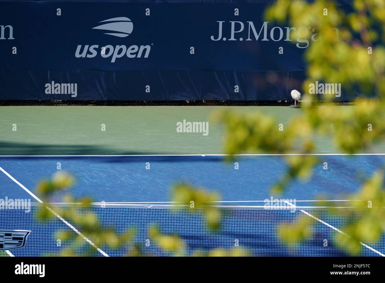 An overall view during a men's doubles match at the 2022 US Open ...