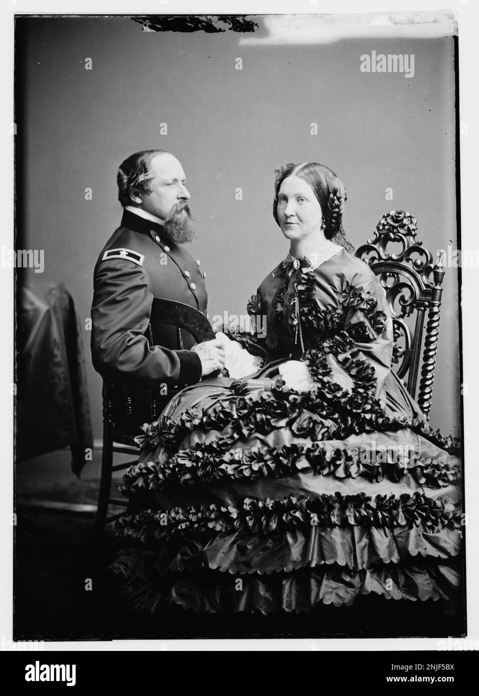 Portrait of General J.B. Ricketts and his wife, preserved in the Brady ...