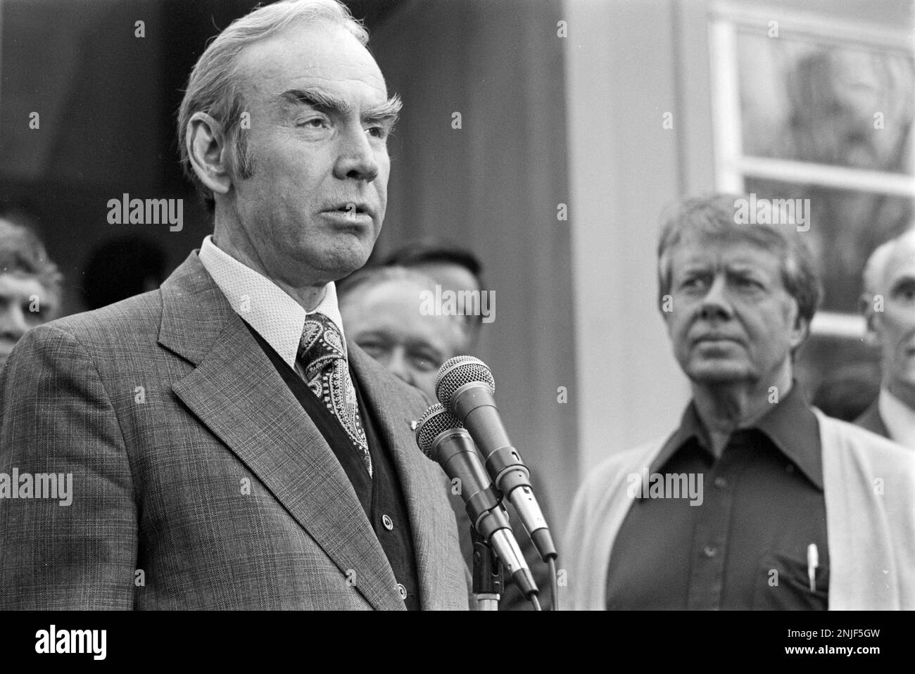 President elect Jimmy Carter and Jim Wright at Carter's Pond House in ...