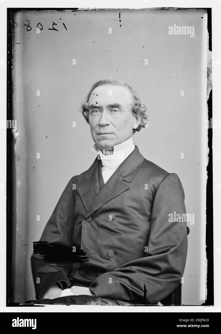 Portrait of Reverend A. Hallan, a 19th-century religious leader ...