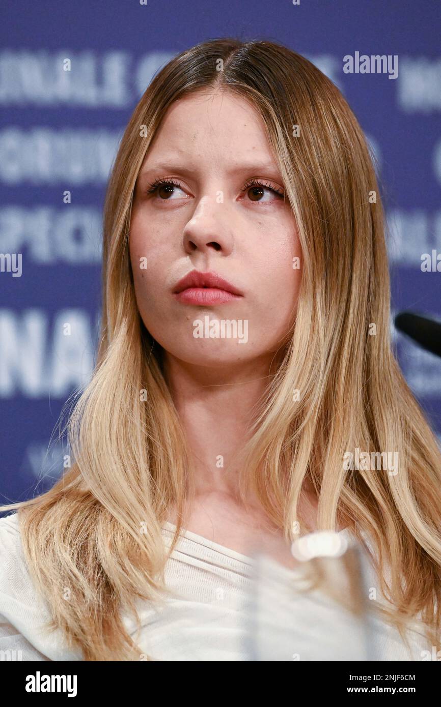 Mia Goth attending the Infinity Pool Press Conference as part of the ...