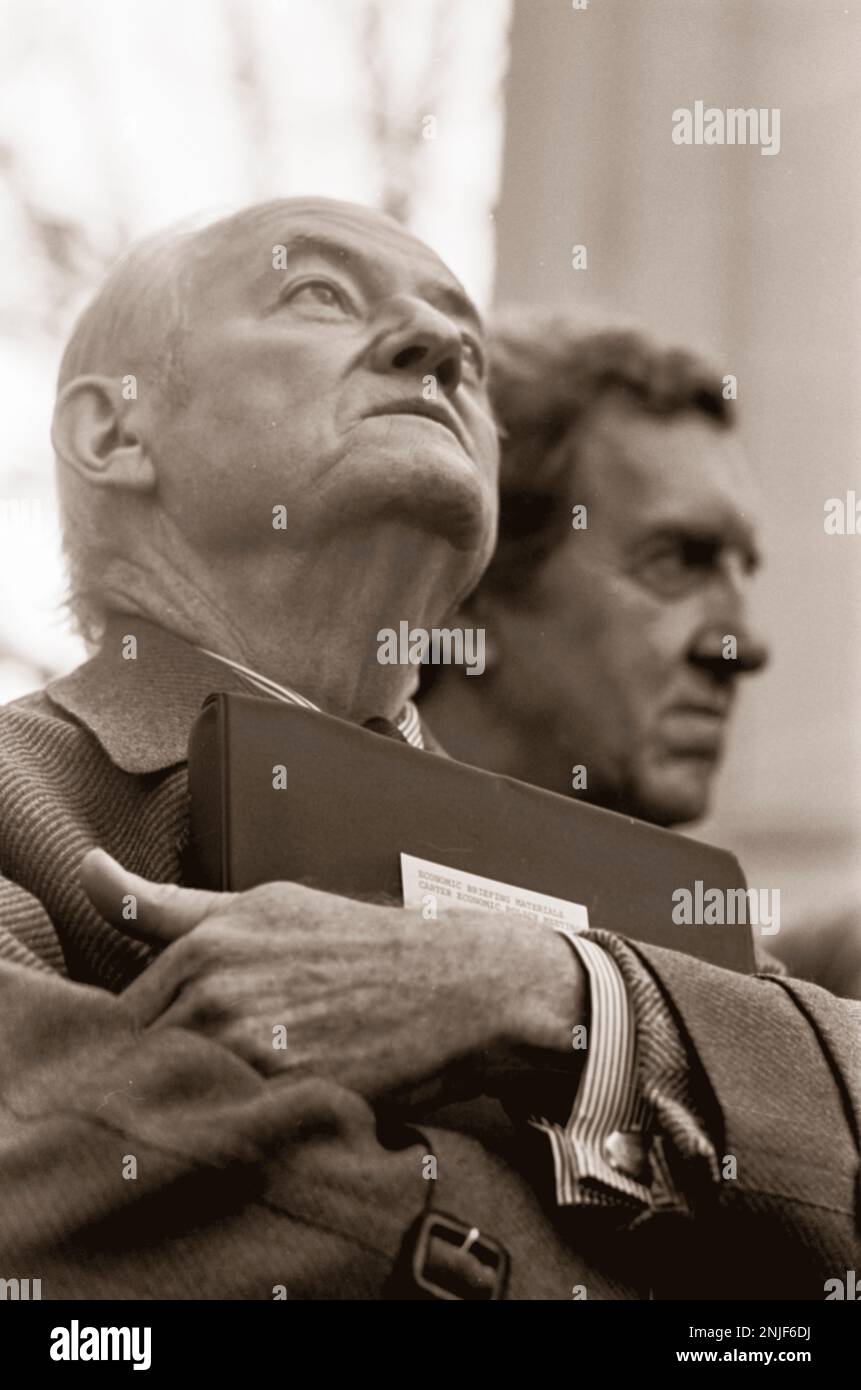 Former VP Hubert Humphrey and Sen. Edmund Muskie at Jimmy Carter's Pond ...