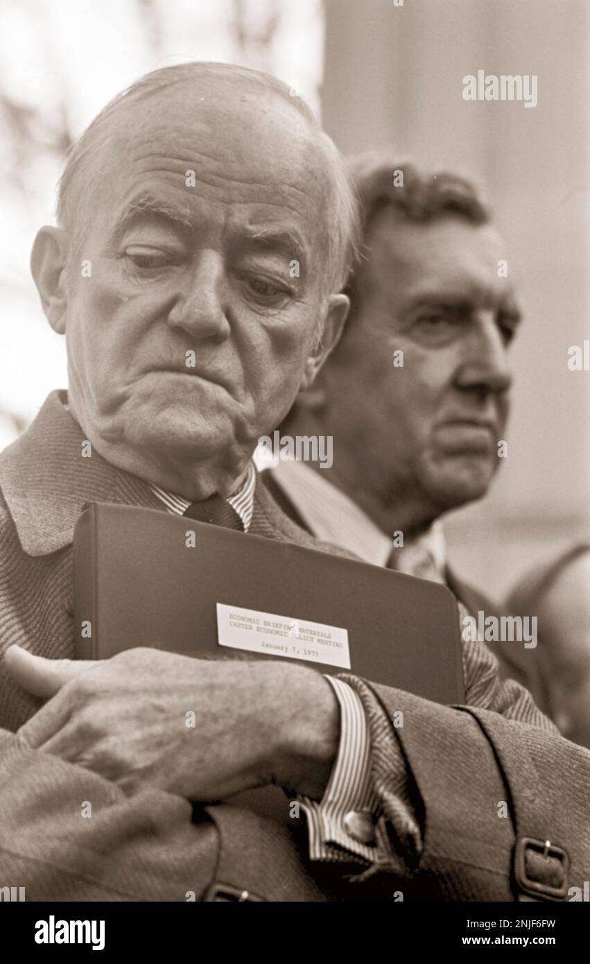 Former VP Hubert Humphrey and Sen. Edmund Muskie at Jimmy Carter's Pond ...