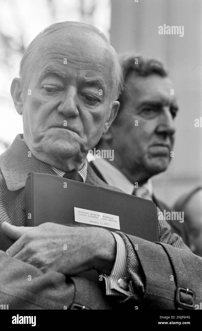 Former VP Hubert Humphrey and Sen. Edmund Muskie at Jimmy Carter's Pond ...
