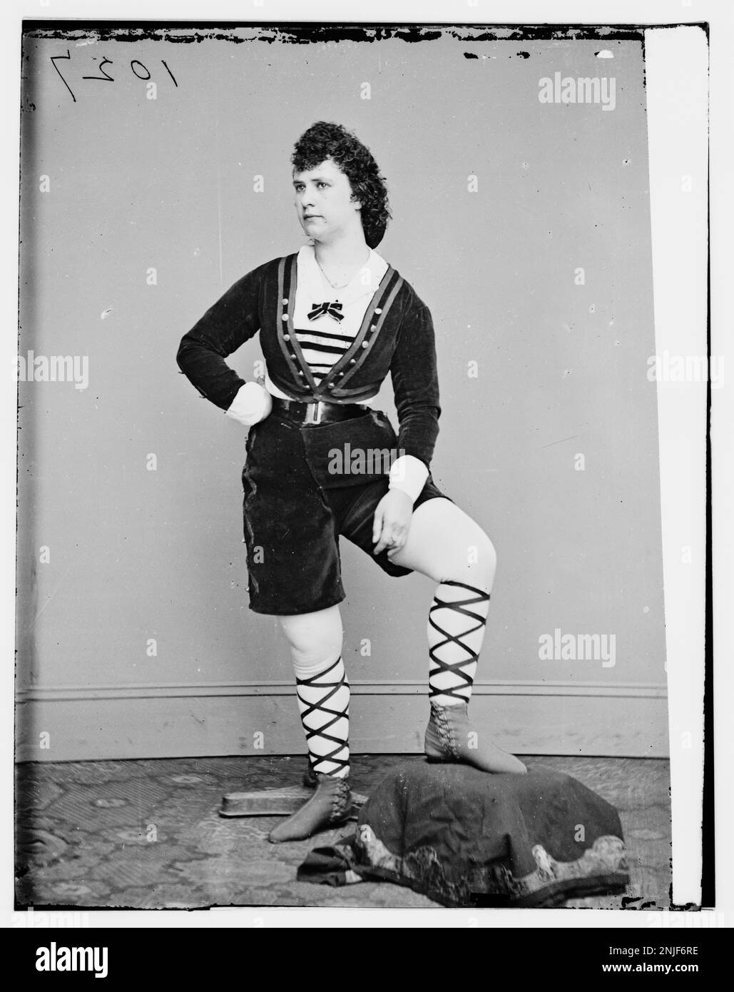 Portrait of Laura Le Clair, a historical figure. This image is part of ...