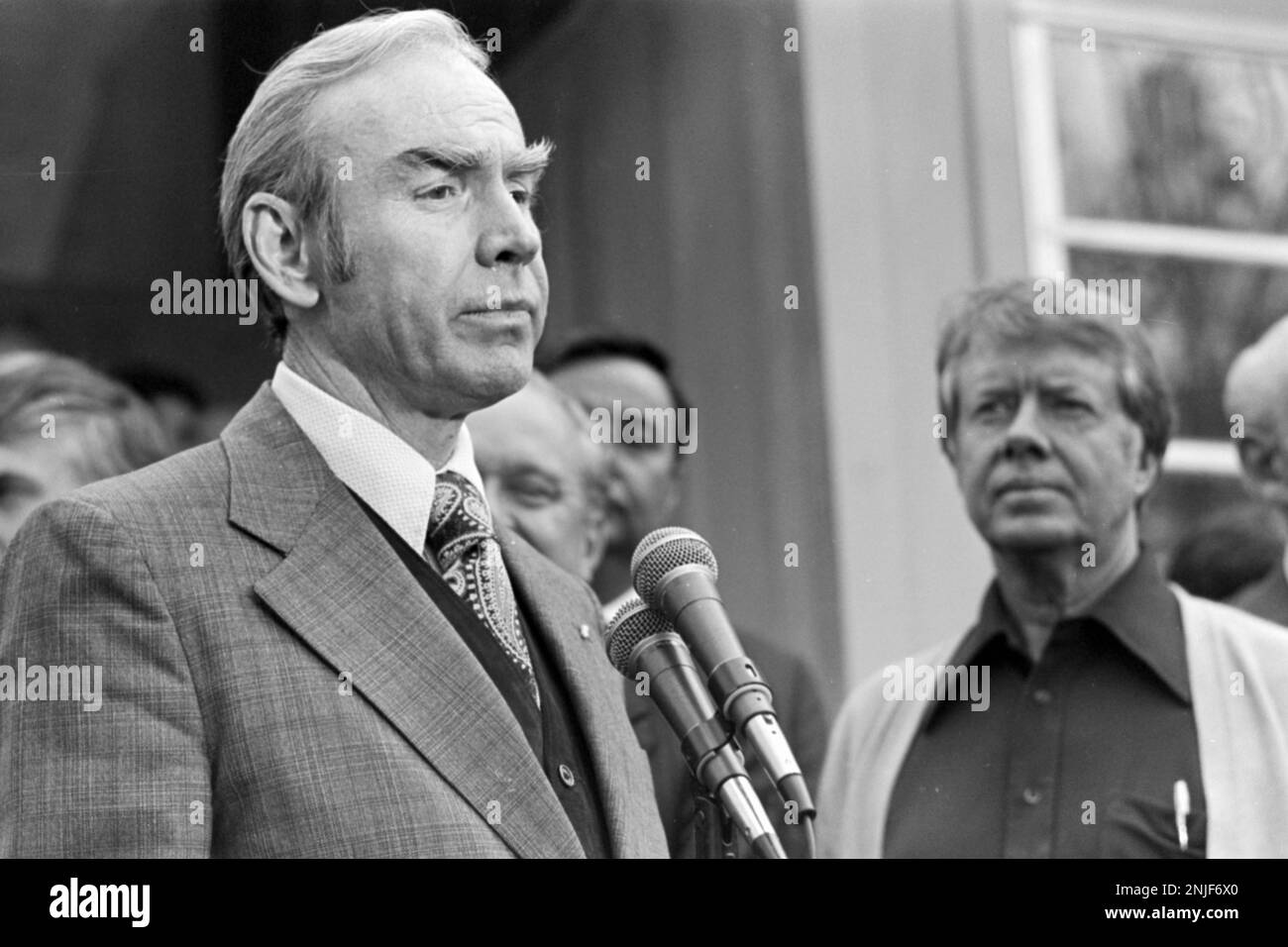 President elect Jimmy Carter and Jim Wright at Carter's Pond House in ...