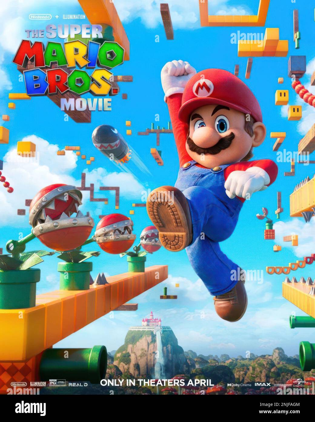THE SUPER MARIO BROS. MOVIE, US poster, Mario (voice: Chris Pratt ...