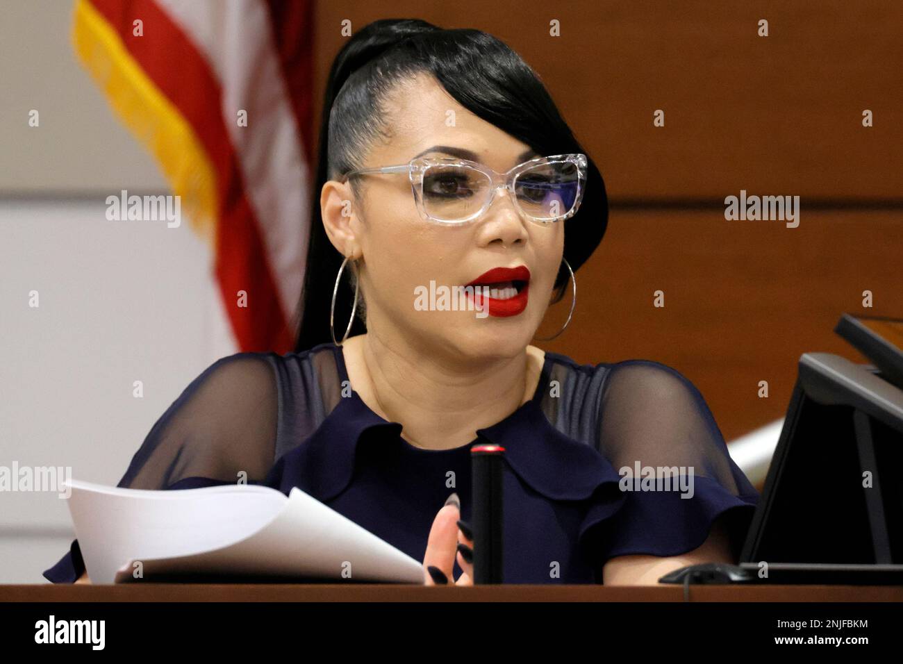 Jessica Clark Flournoy testifies during the penalty phase of the trial ...