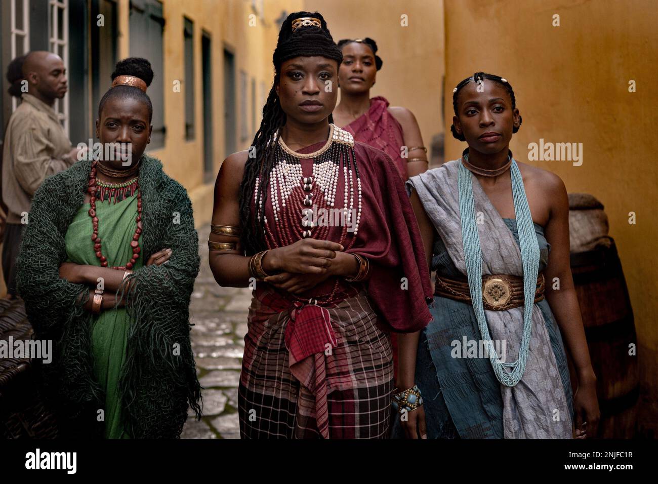 AFRICAN QUEENS: NJINGA, from left: Chipo Kureya, Adesuwa Oni, Eshe ...