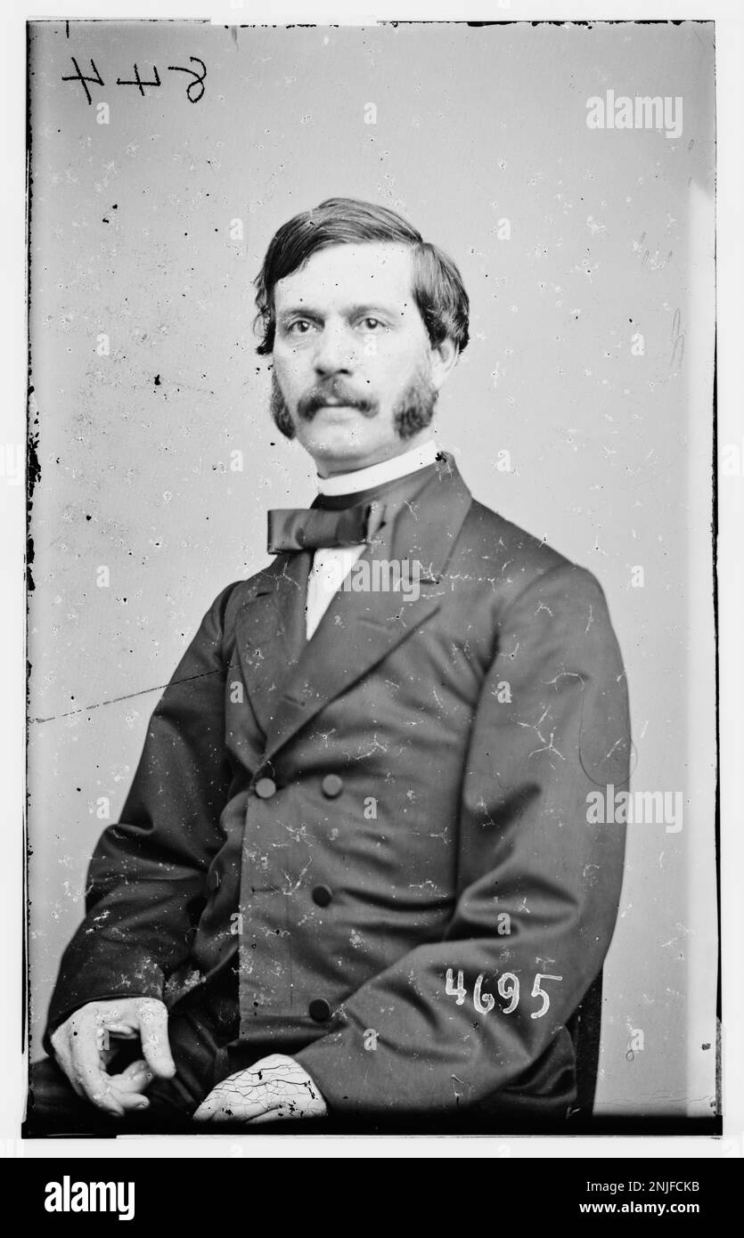 A portrait of George Wilkes, a 19th-century figure known for his ...