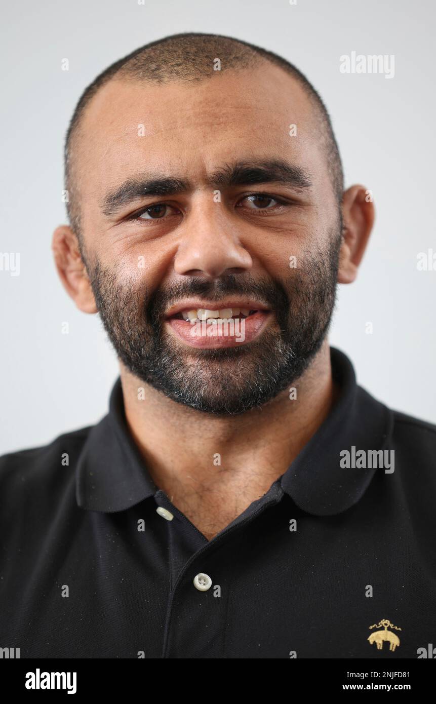 Rugby Japan national team player Michael Leitch attends an interview in ...