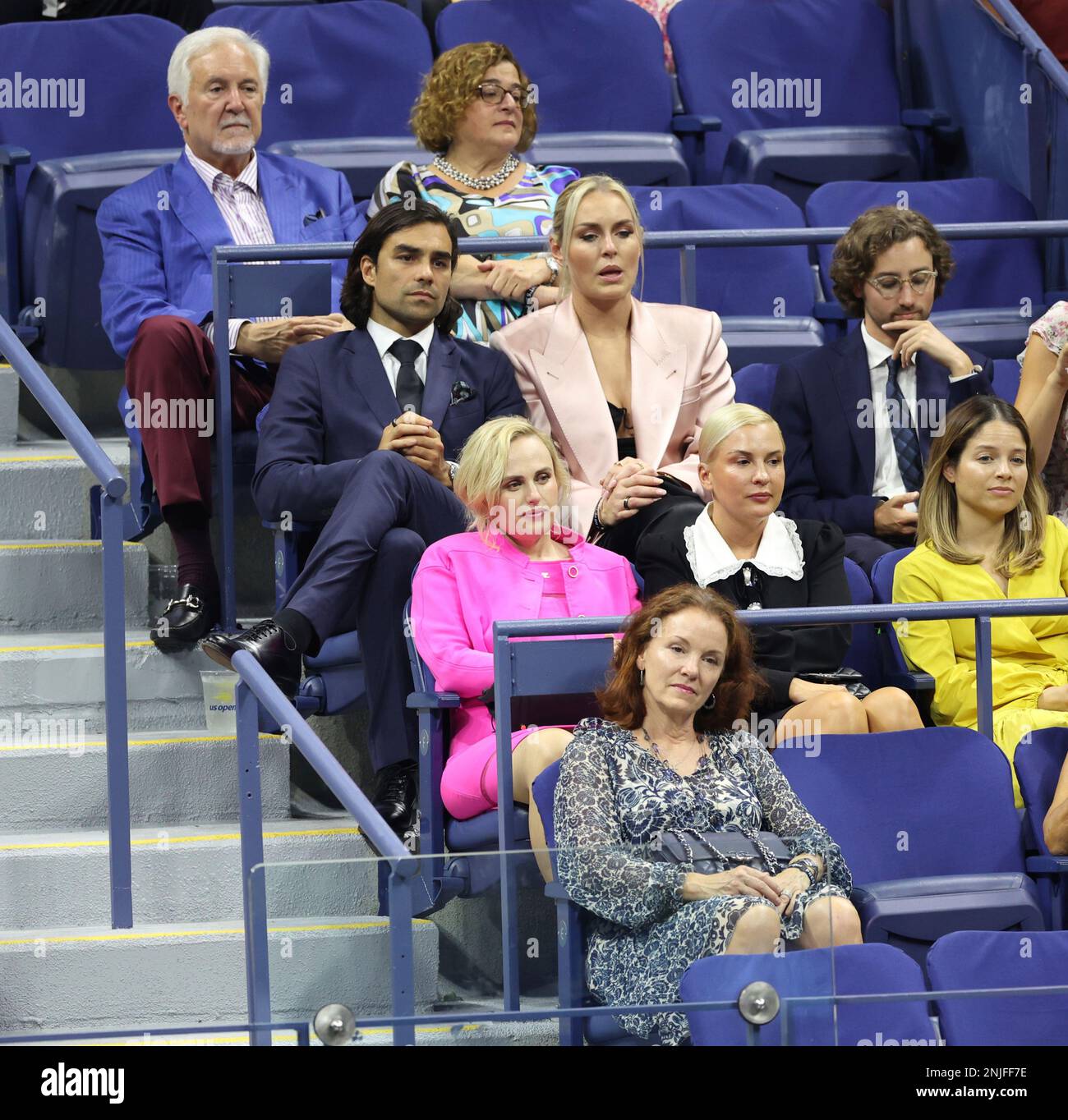 Rebel Wilson during a women's singles match at the 2022 US Open, Monday ...