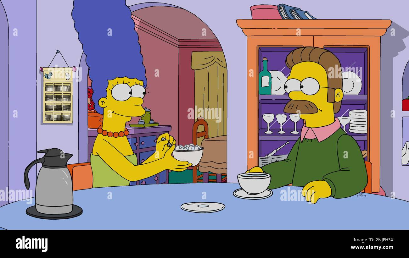 THE SIMPSONS, from left: Marge Simpson (voice: Julie Kavner), Ned ...