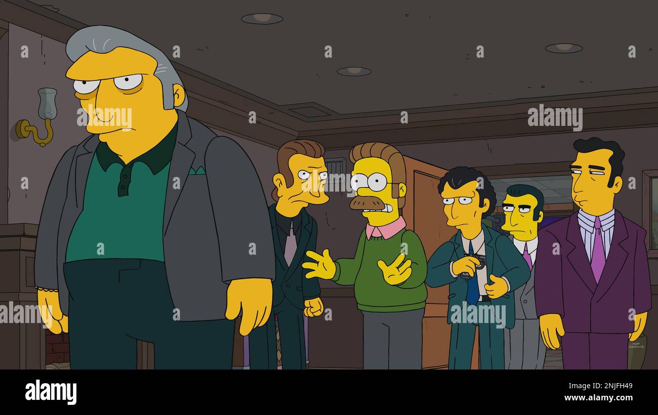THE SIMPSONS, left: Fat Tony (voice: Joe Mantegna), center: Ned ...