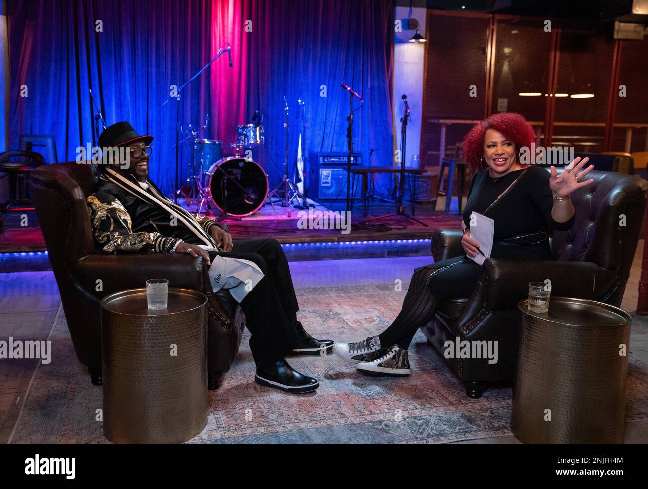 THE 1619 PROJECT, from left: Otis Williams, host Nikole Hannah-Jones ...