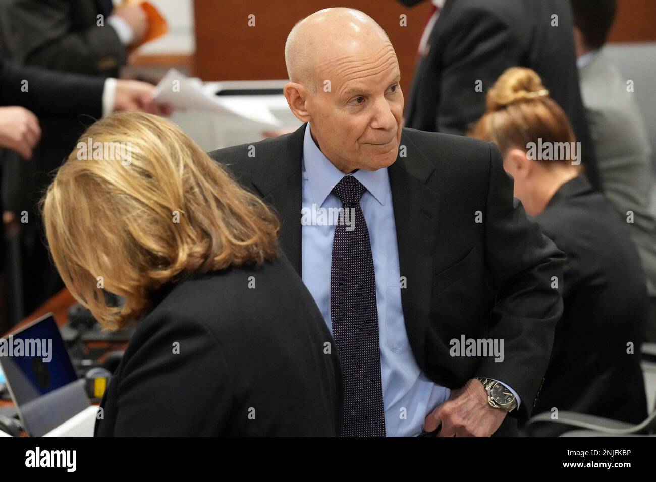 Assistant State Attorney Mike Satz is shown at the prosecution table ...