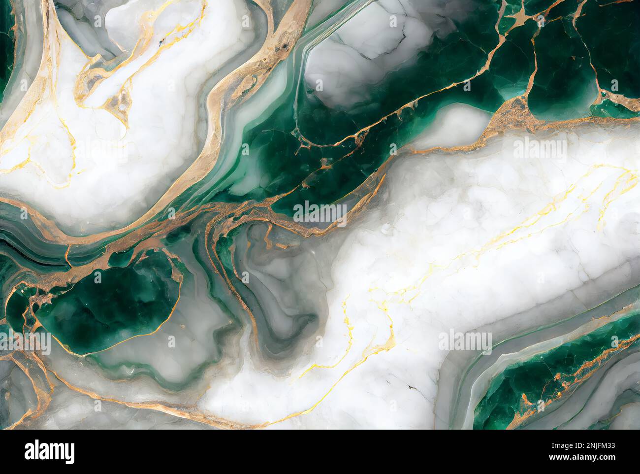 White marble with gold and green emerald surface abstract background ...