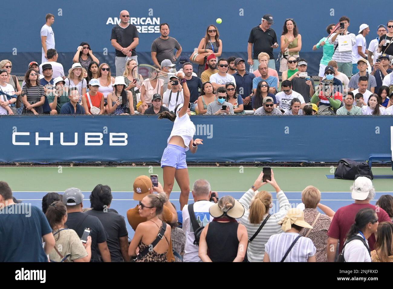 Emma Raducanu during practice at the 2022 US Open, Sunday, Aug. 28 ...