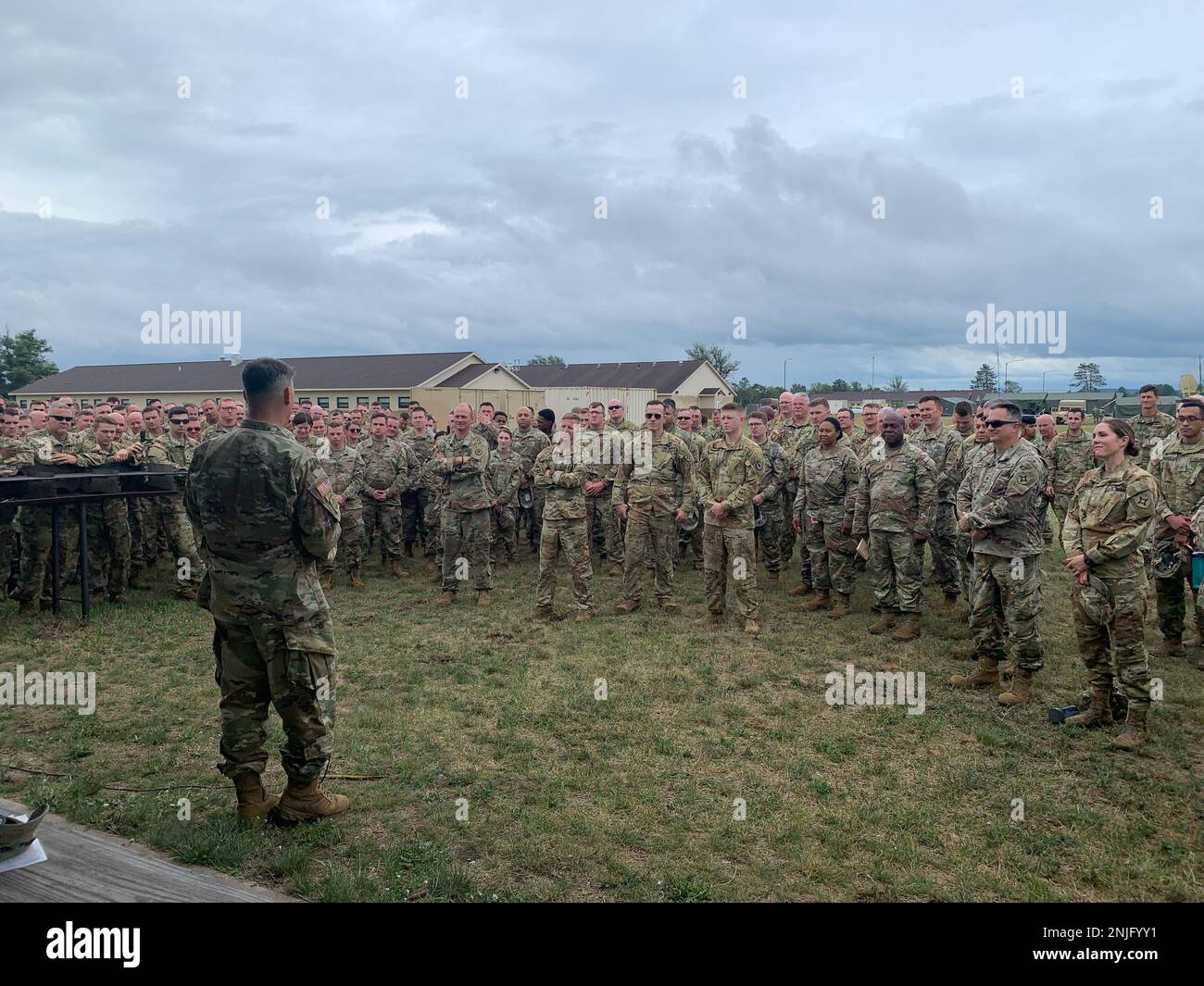 29th Combat Aviation Commander, Col. Richard Ferguson addresses down ...