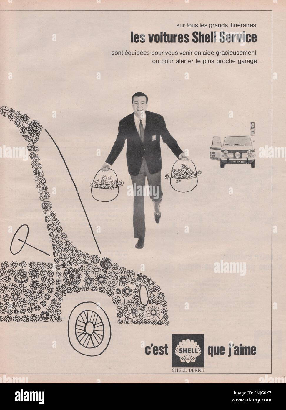 Shell petrol station vintage French SHELL petrol station advertisement ...