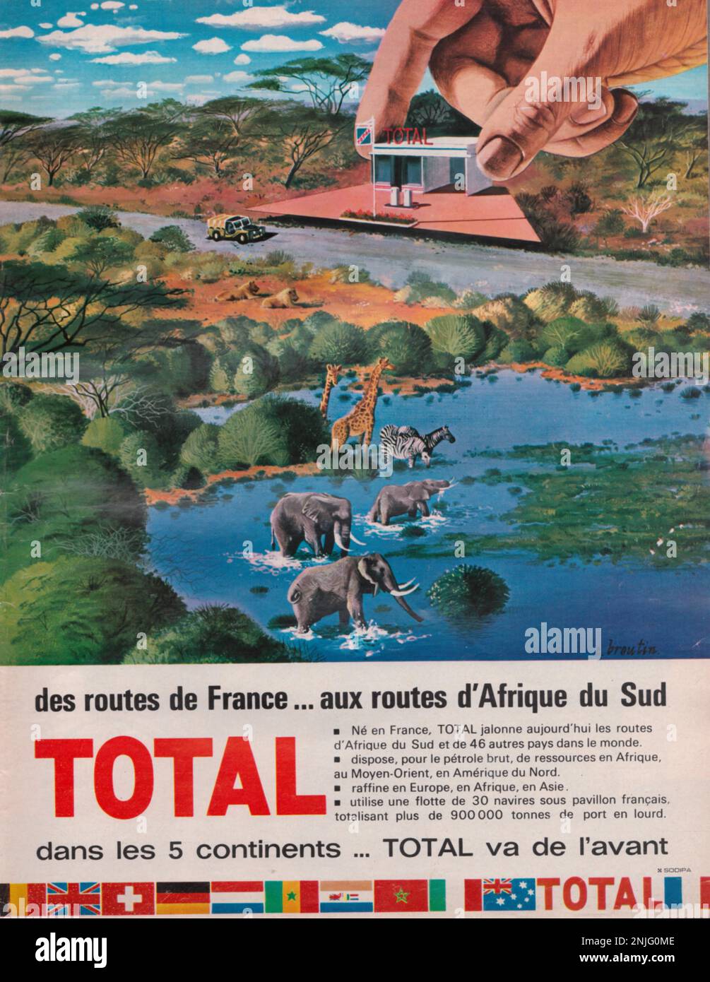 Total petrol station magazine advertisement hi-res stock photography ...