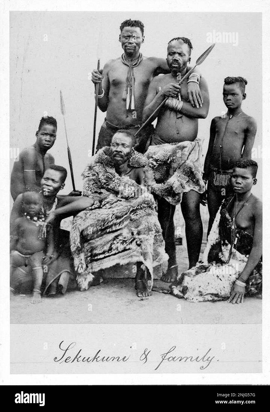 King Sekhukhune and his family Stock Photo - Alamy
