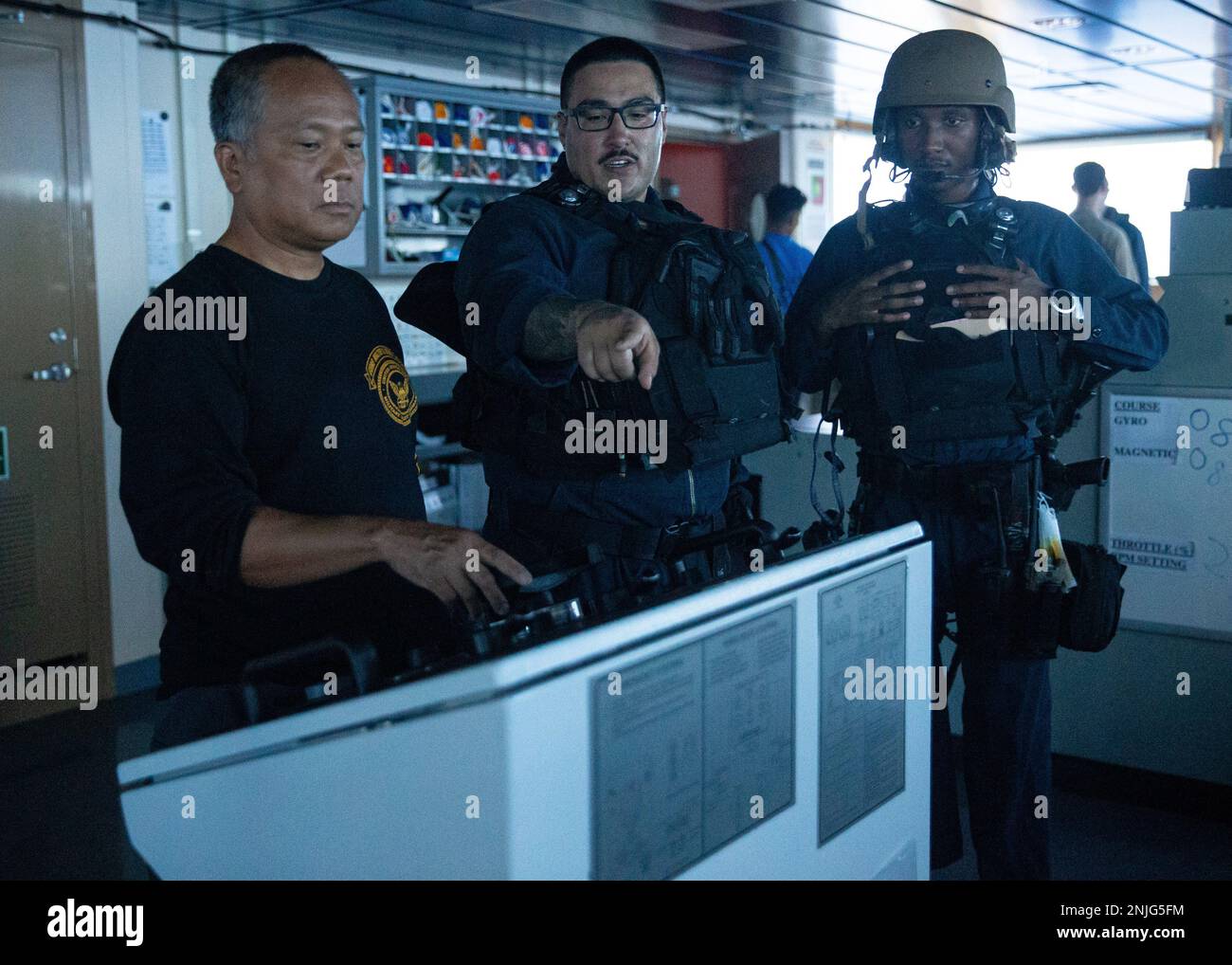 U.S. Navy Boatswain's Mate 1st Class David Guerra, the leading petty ...