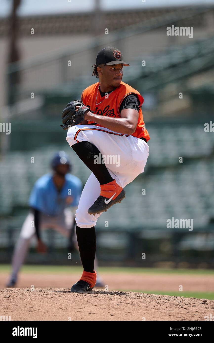 FCL Orioles pitcher Yonatan Pineda (77) during a Florida Complex League ...
