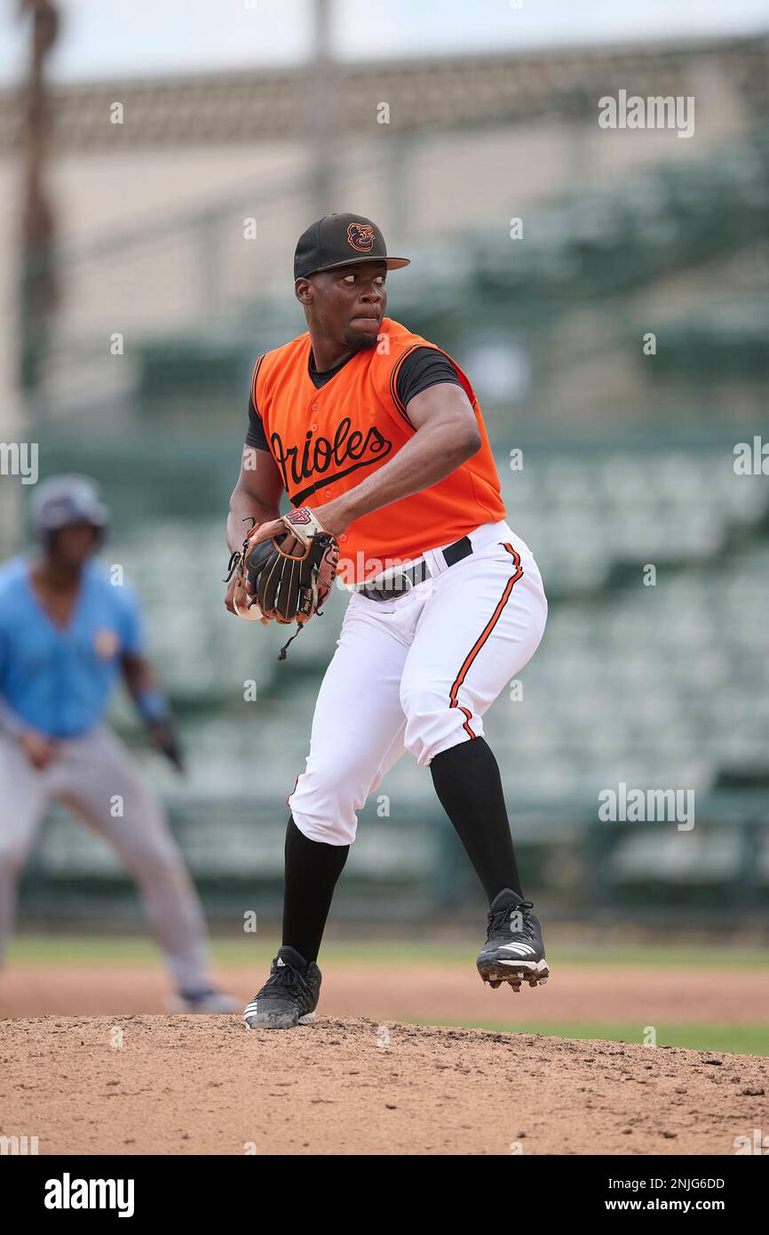 FCL Orioles pitcher Oscar Pierret (80) during a Florida Complex League ...