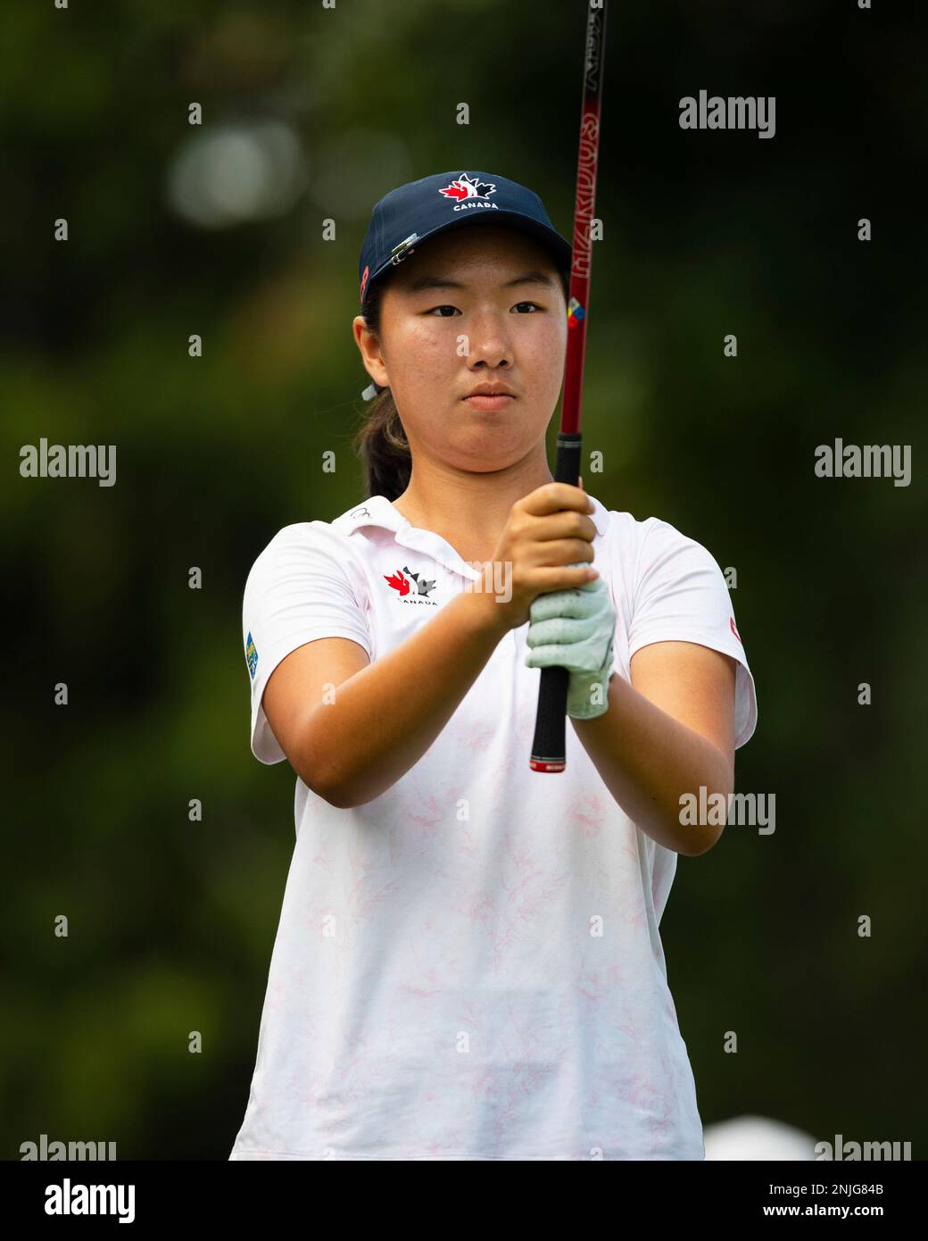 OTTAWA, ON - AUGUST 25: Michelle Liu of Canada prepares to tee off on ...