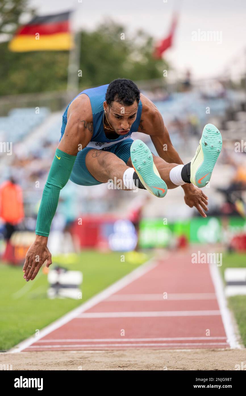 Almir Dos Santos of Brazil competes in the Triple Jump Men at the ...