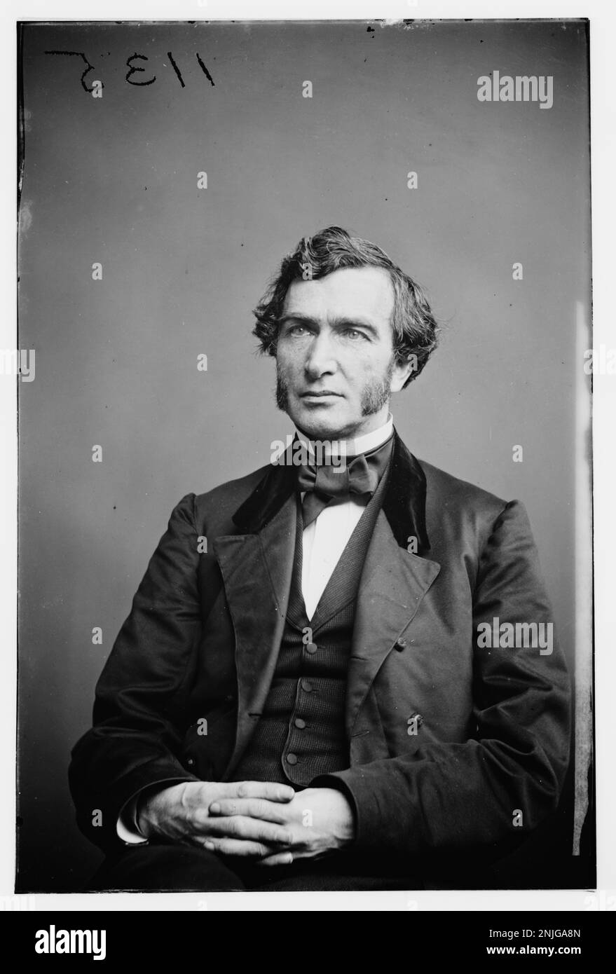 Honorable J.S. Morrill, a distinguished political figure, portrayed in ...