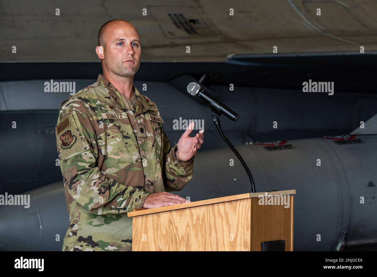 U.S. Air National Guard Lt. Col. Steven Schultz, commander, 114th Aircraft Maintenance Squadron ...