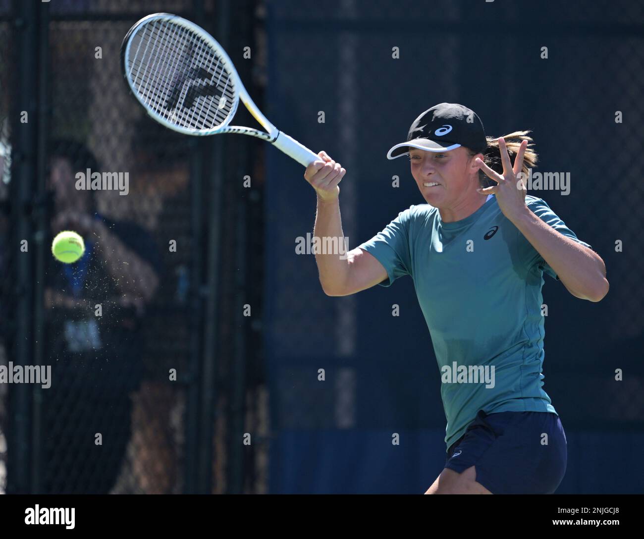 Iga Swiatek during practice at the 2022 US Open, Thursday, Aug. 25 ...