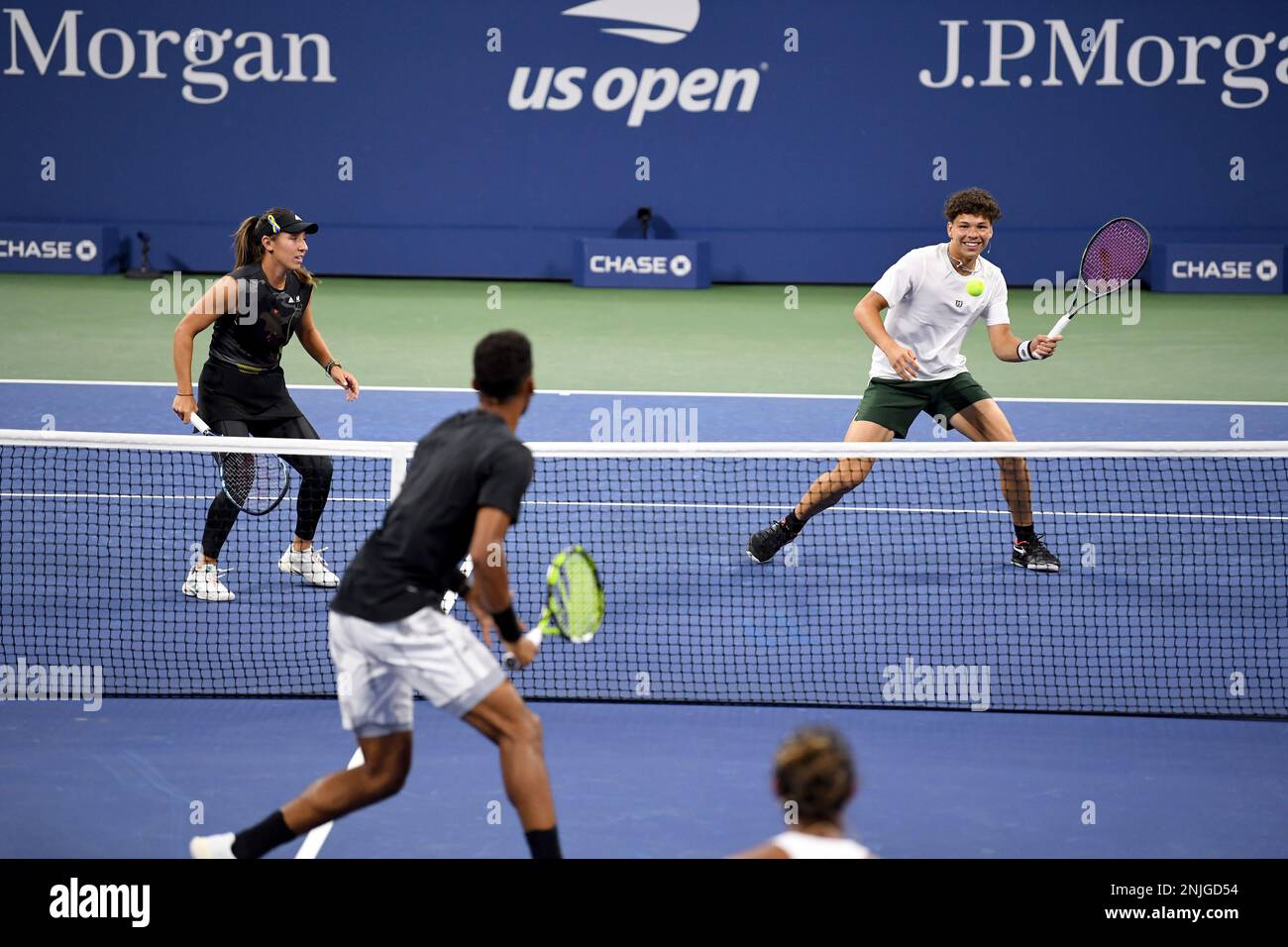 Ben Shelton, Jessica Pegula during the Tennis Plays For Peace event at the 2022 US Open ...