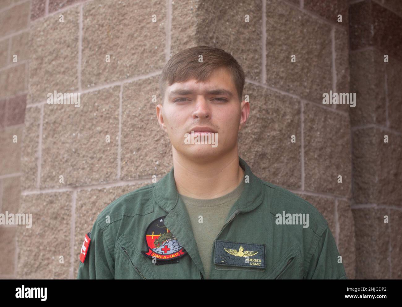 U.S. Marine Corps Sgt. Nathaniel Hodges, an ordnance technician with Marine Light Attack ...