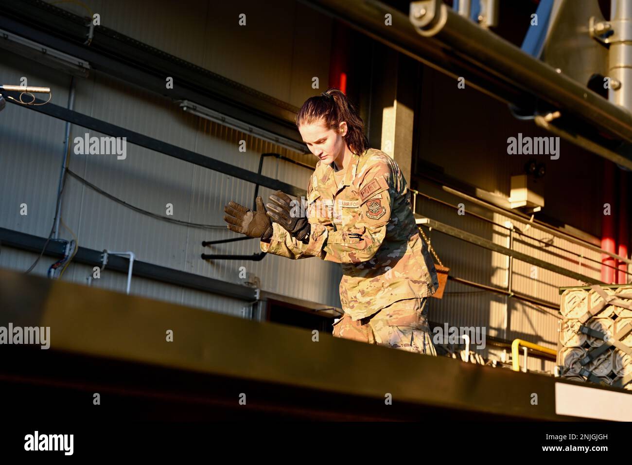 U.S. Air Force Airman 1st Class Alex Lee, 721st Aerial Port Squadron ...