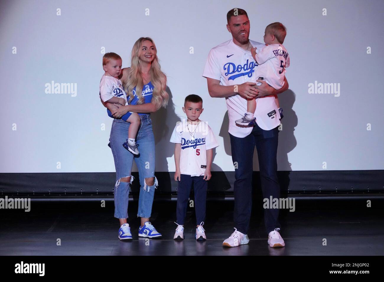 Los Angeles Dodgers first baseman Freddie Freeman and wife Chelsea ...