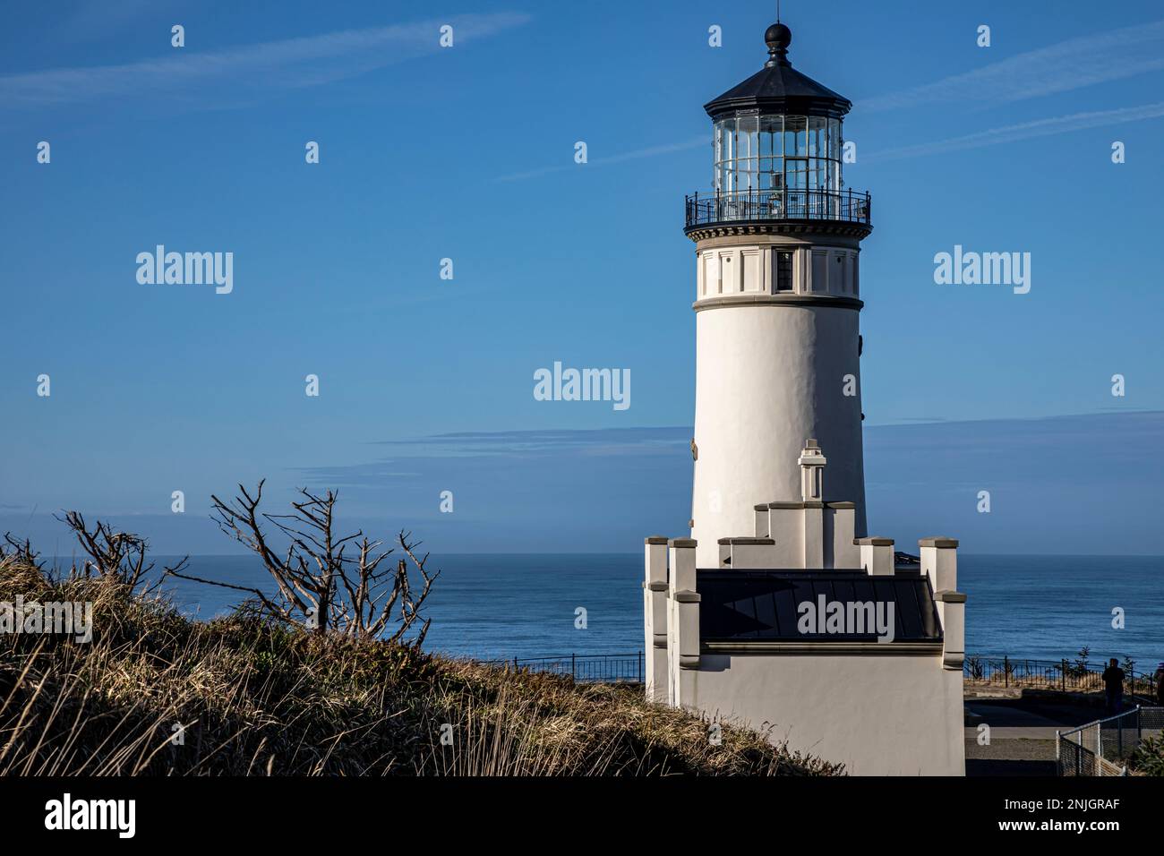 2 miles north of cape disappointment lighthouse hi-res stock ...