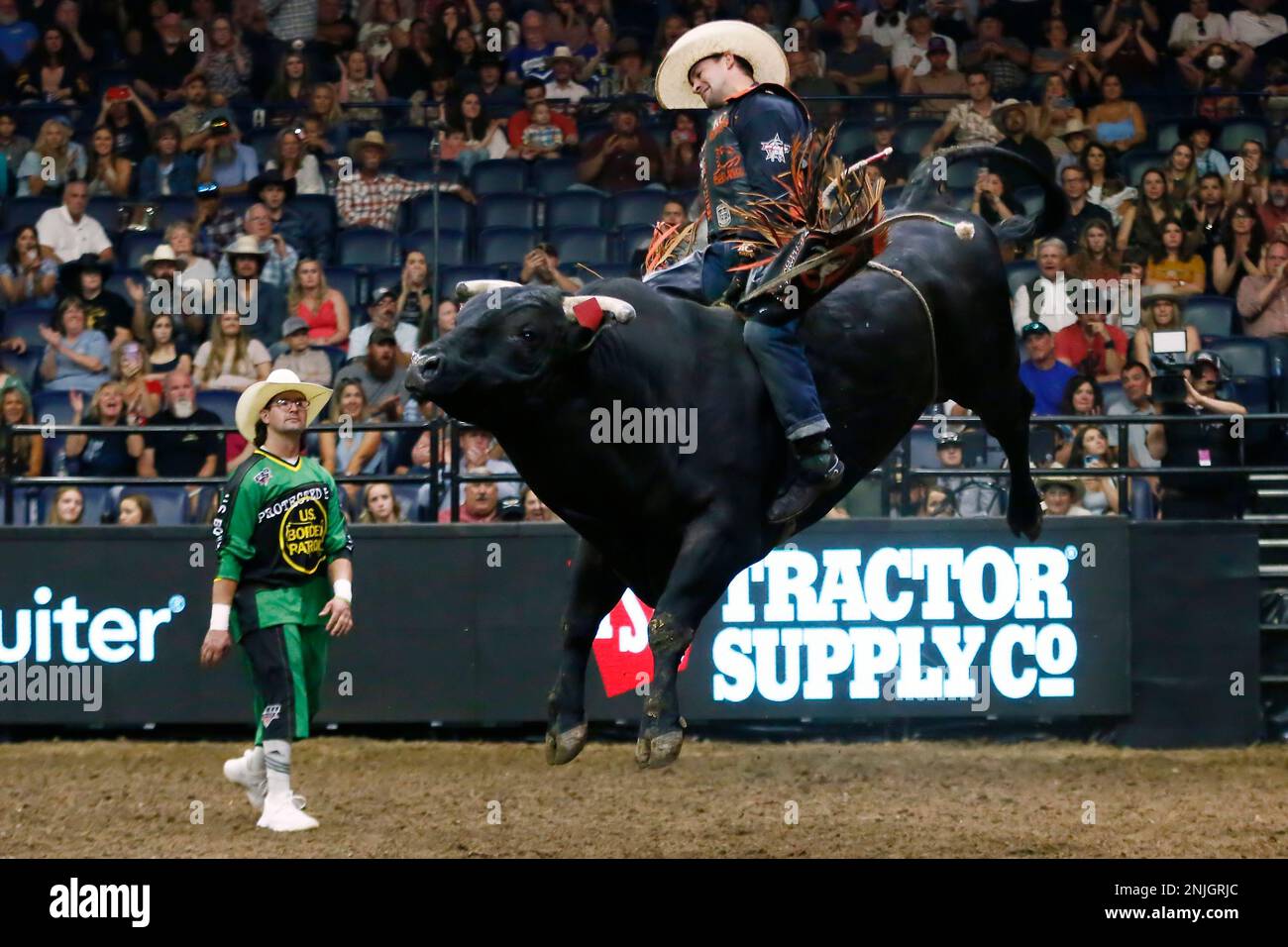 NASHVILLE, TN - AUGUST 21: Kansas City Outlaws Marcus Mast rides bull ...