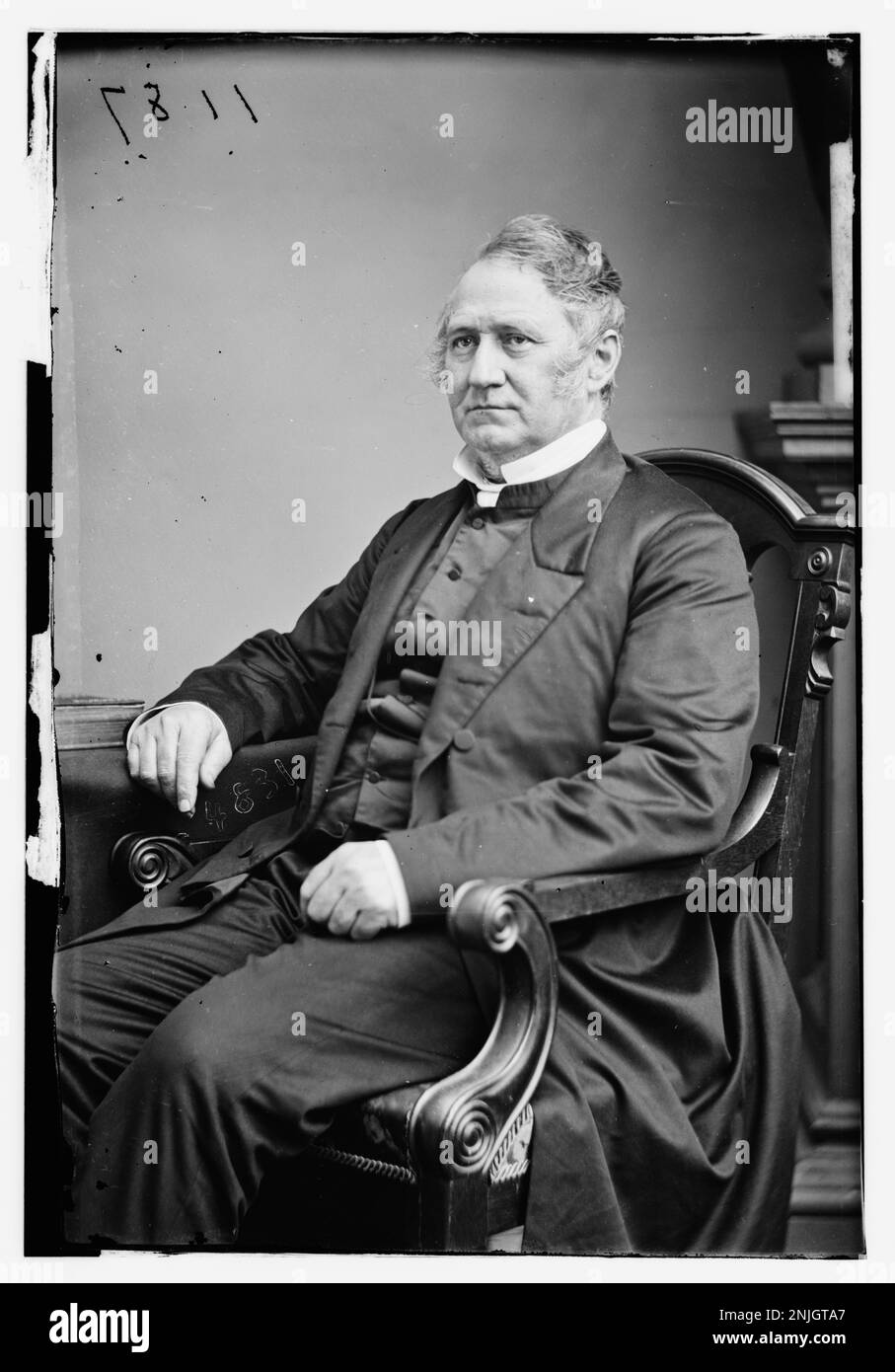 Portrait of Rev. E. Burr, a religious leader, part of the Brady-Handy ...