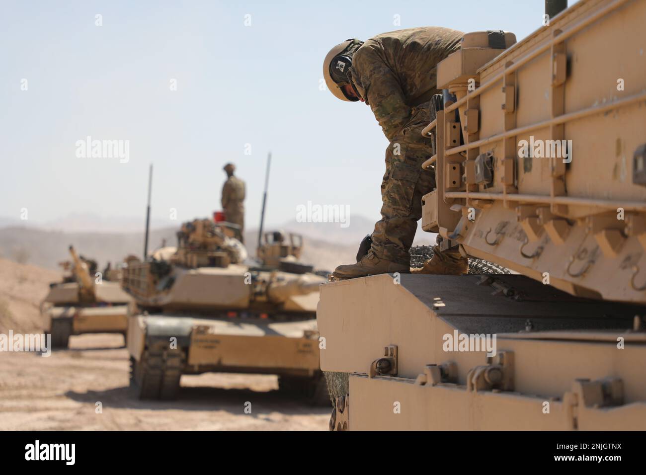 A U.S. Soldier assigned to 1st Combined Arms Battalion, 63rd Armor ...