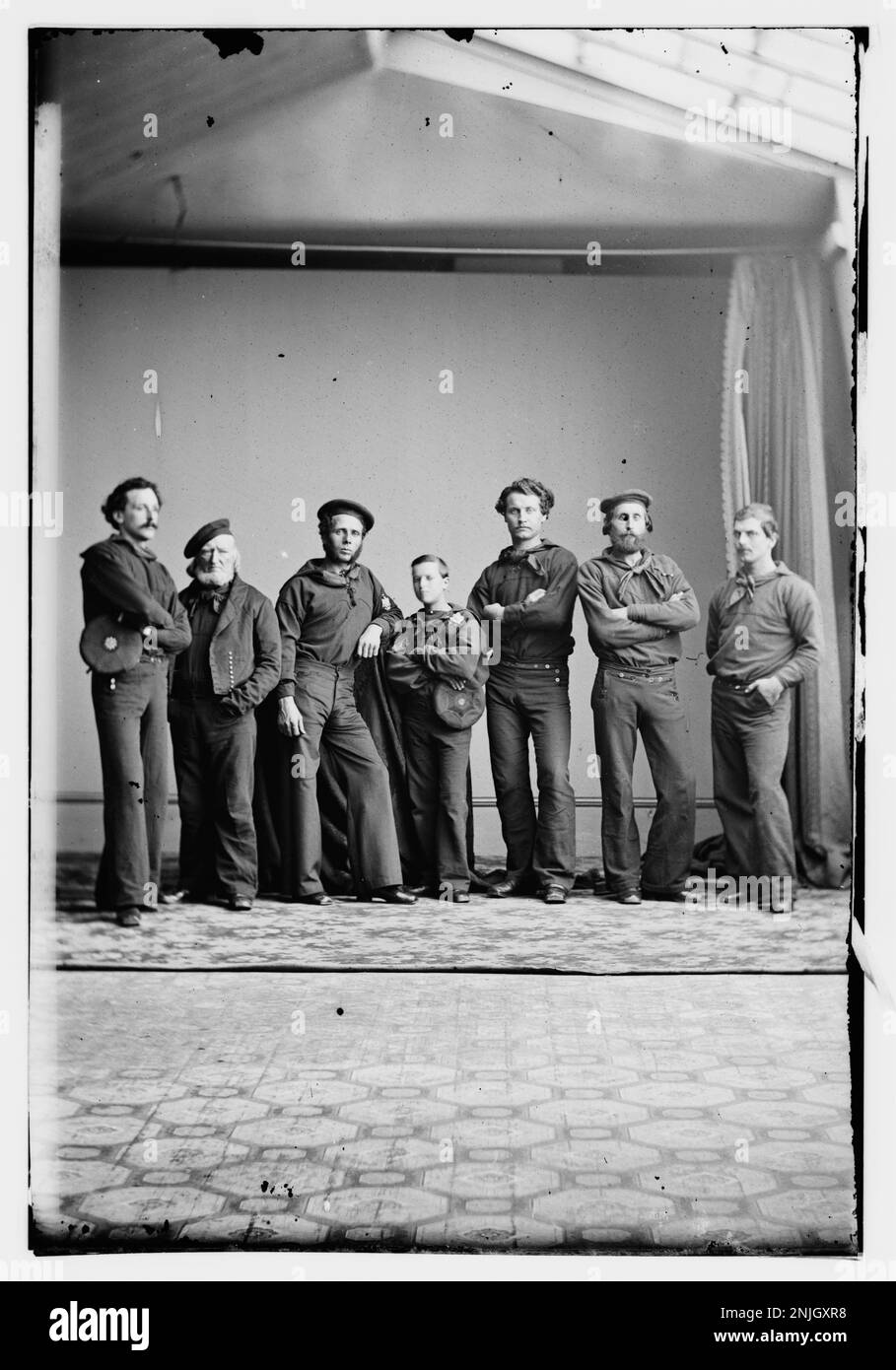 Group of sailors in Black and White Stock Photos & Images - Alamy