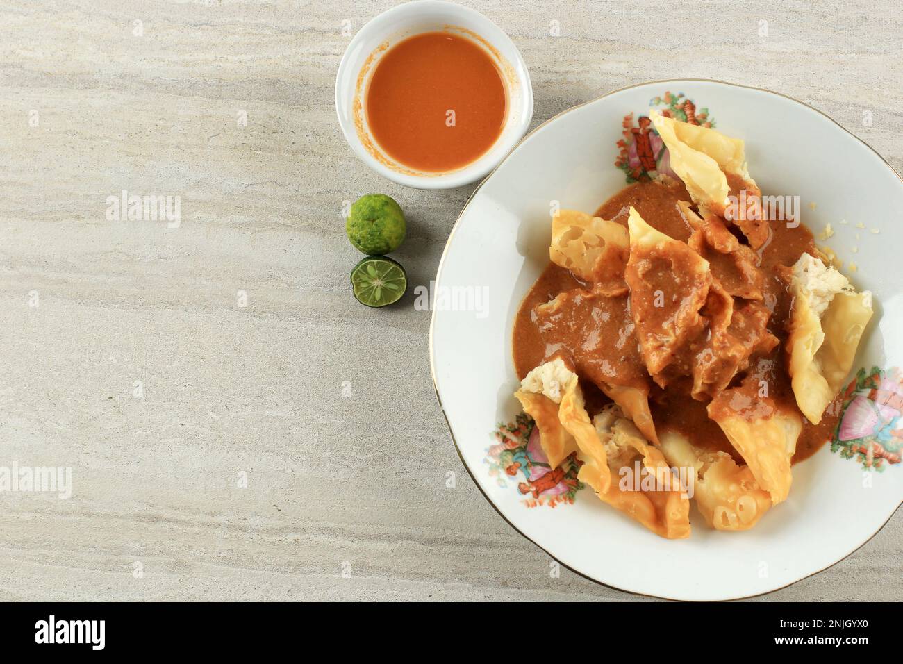 Batagor Baso Tahu Goreng, Deep Fried Fish Dumpling with Peanut Sauce ...