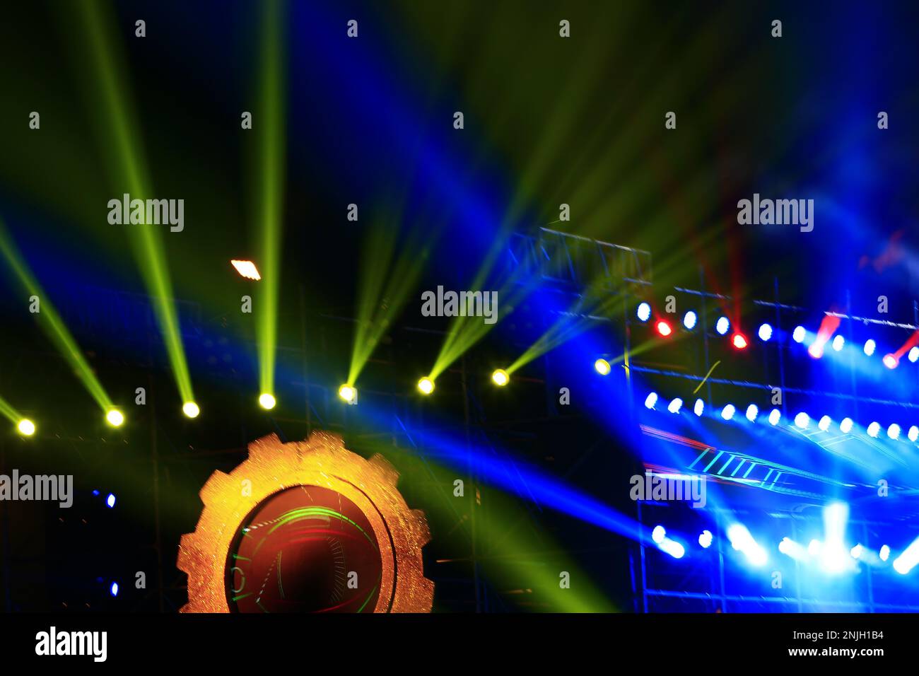 Stage lighting effect in the dark, close-up pictures Stock Photo - Alamy