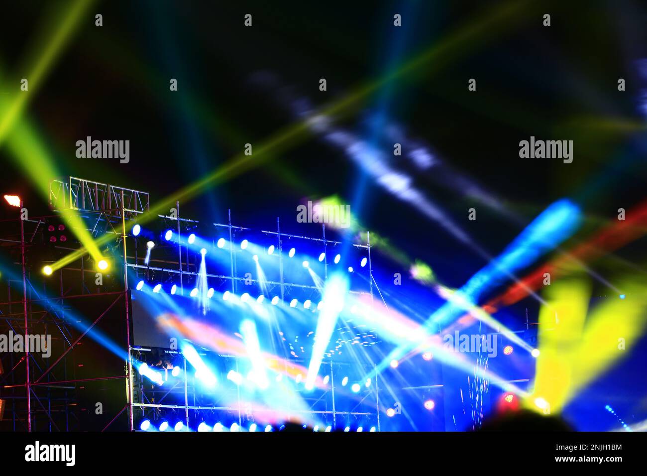 Stage lighting effect in the dark, close-up pictures Stock Photo - Alamy