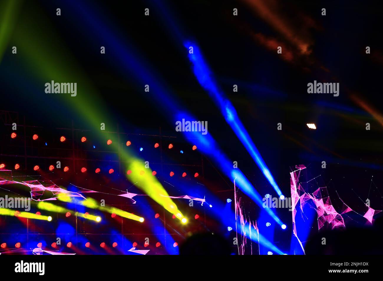 Stage lighting effect in the dark, close-up pictures Stock Photo - Alamy