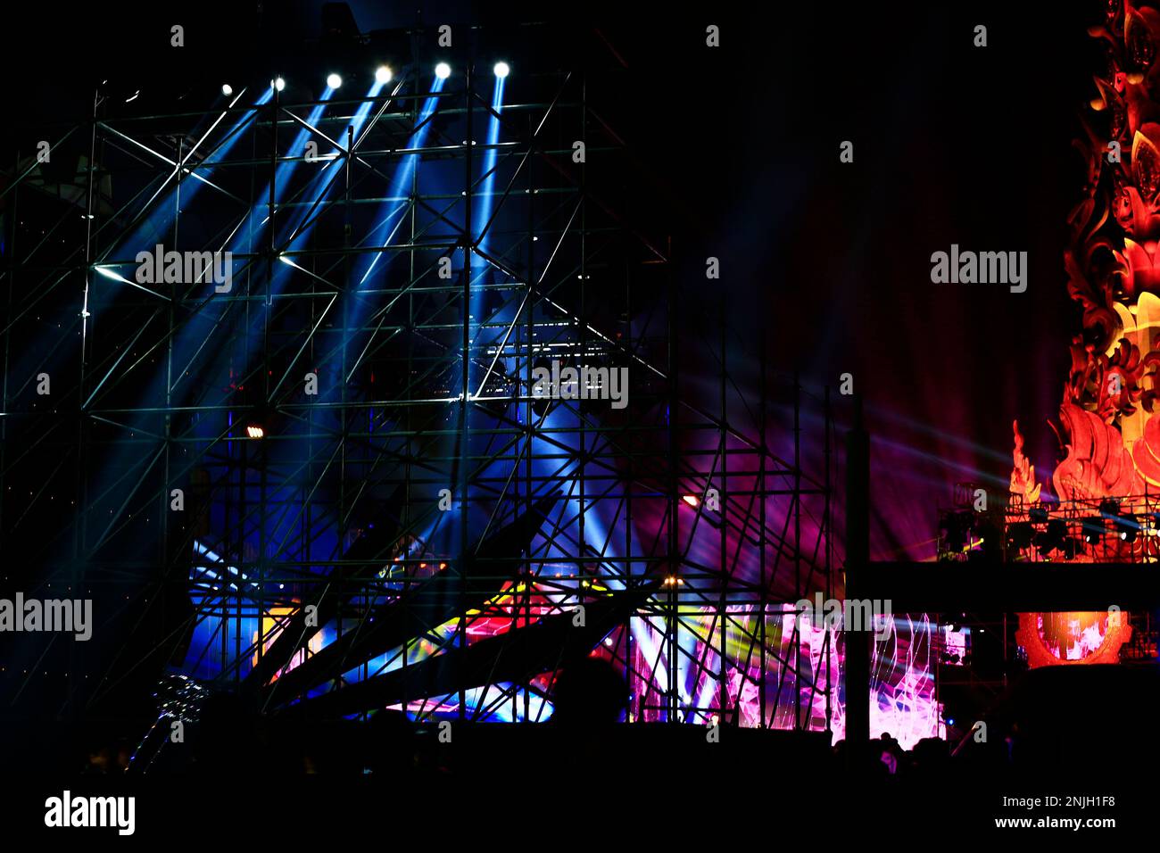 Stage lighting effect in the dark, close-up pictures Stock Photo - Alamy